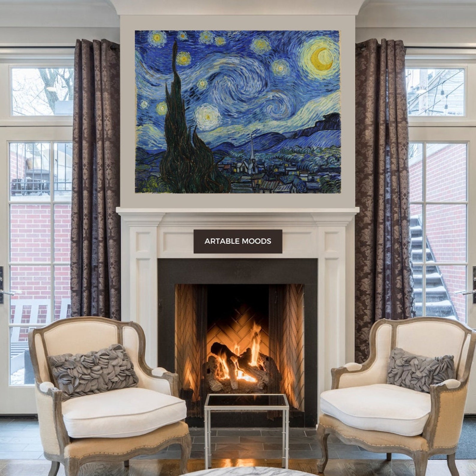 The Starry Night, Vincent Van Gogh, Dutch, Post-impressionist Painting ...