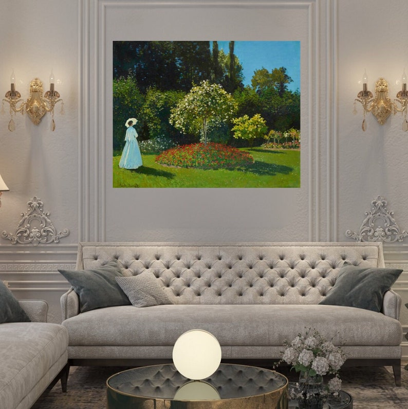 Lady in the Garden, Claude Monet, Franch Impressionist, Masterpiece ...