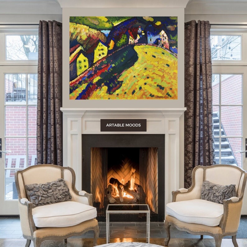 Houses at Murnau, Wassily Kandinsky, Russian Art, Masterpiece, Famous ...