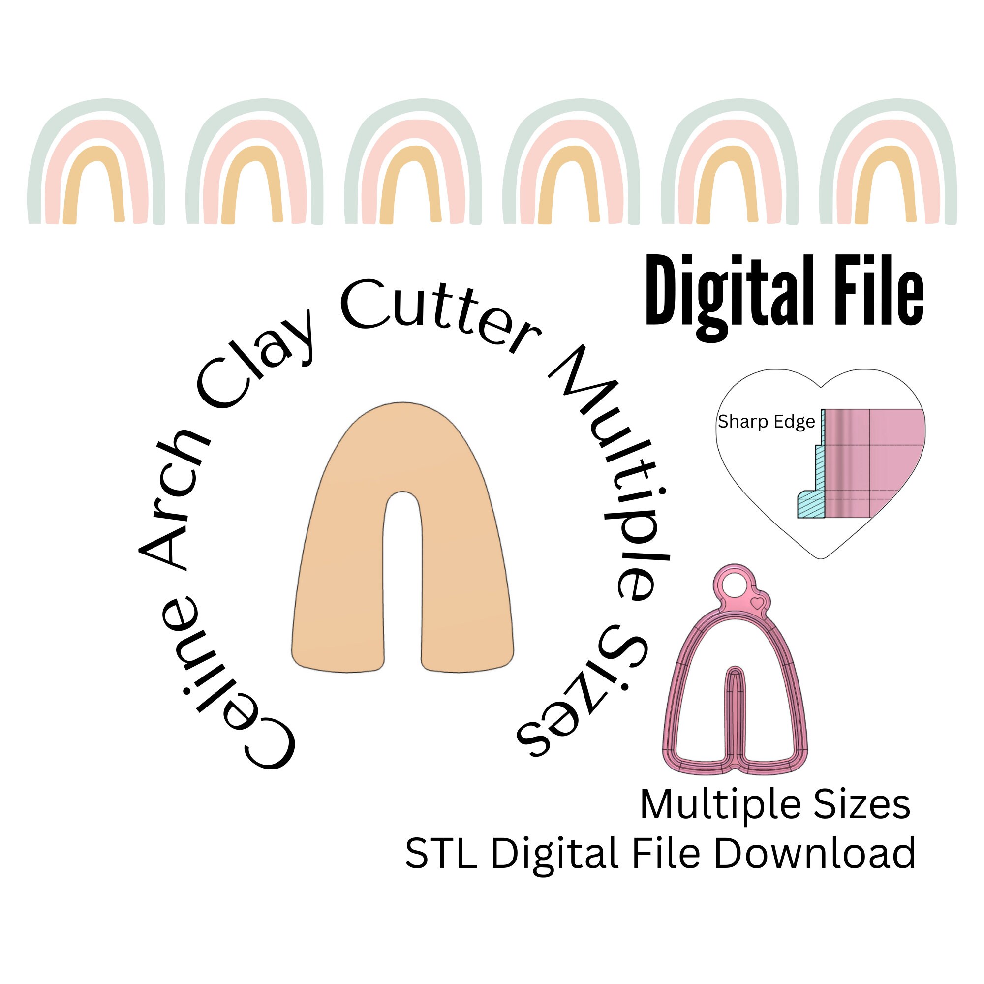 Celine Arch Clay Cutter STL Digital Download Files - Etsy
