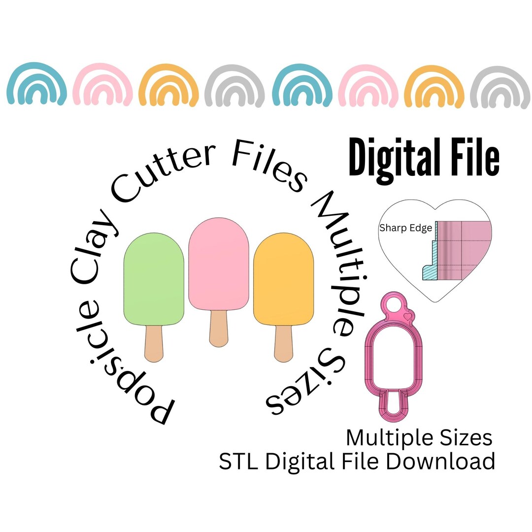 Popsicle Stud & Dangle Clay Cutter STL Digital Download Files - Etsy