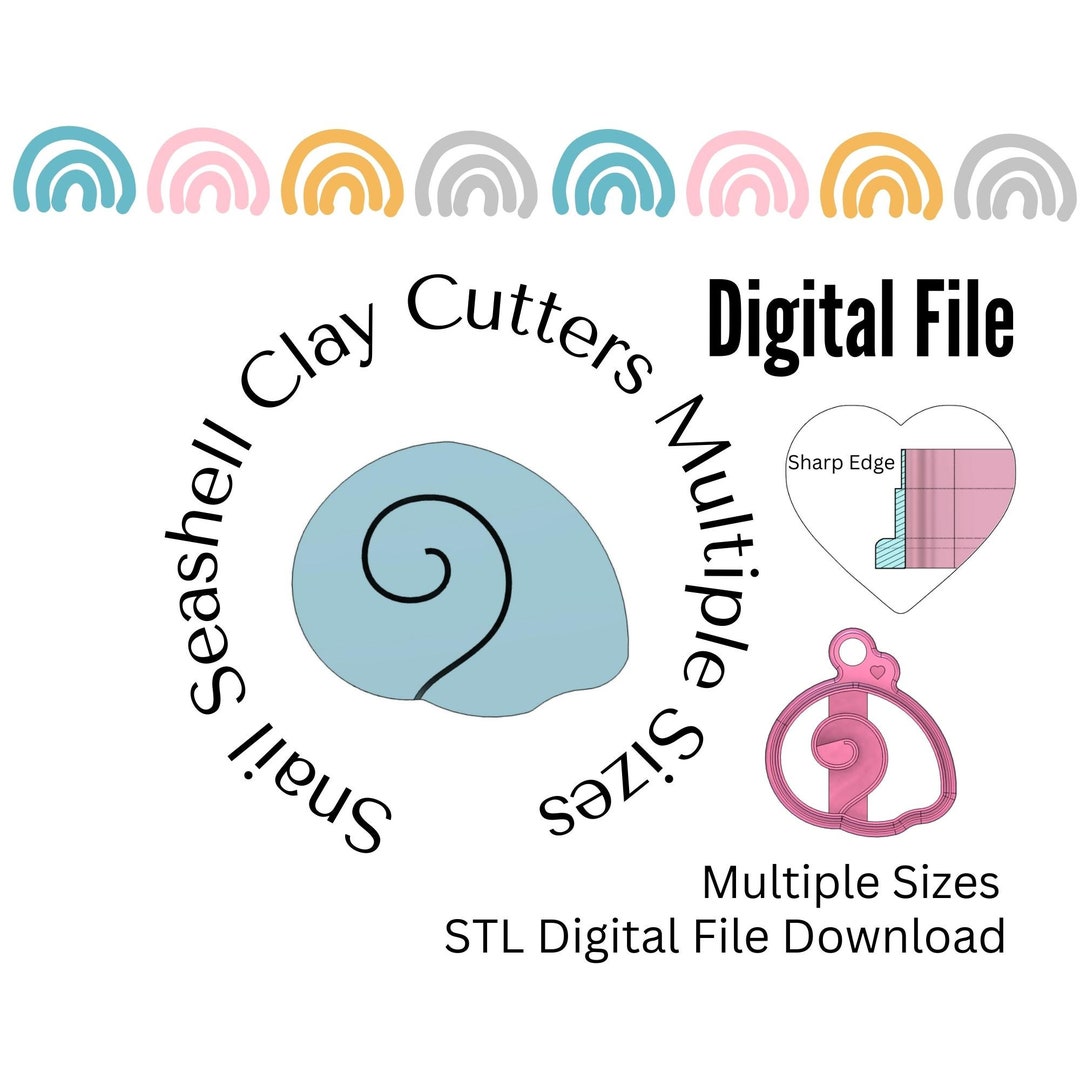 Snail Seashell Clay Cutter STL Digital Download Files - Etsy