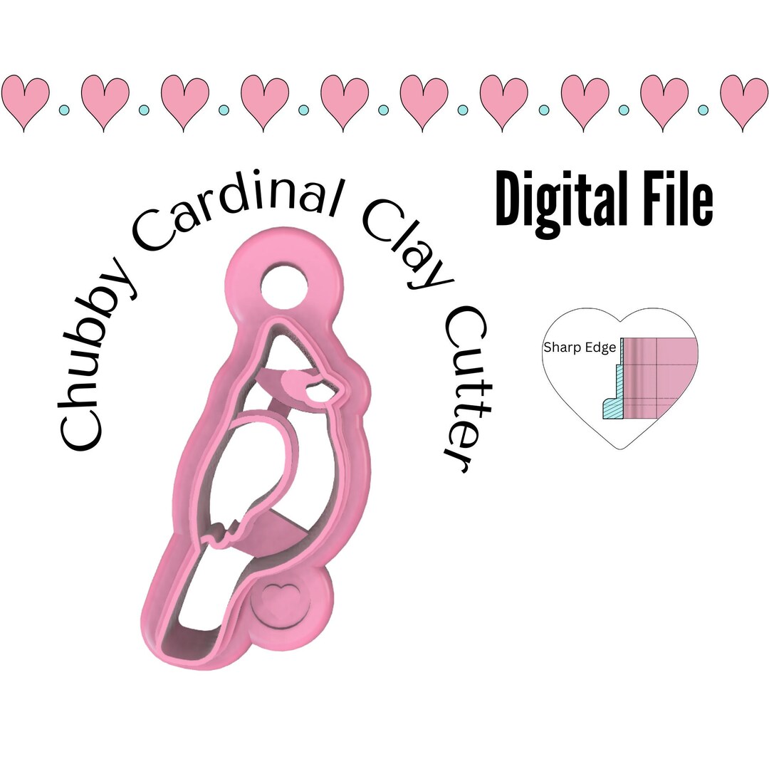 Chubby Cardinal Clay & Cookie Cutter STL File Digital Download - Etsy