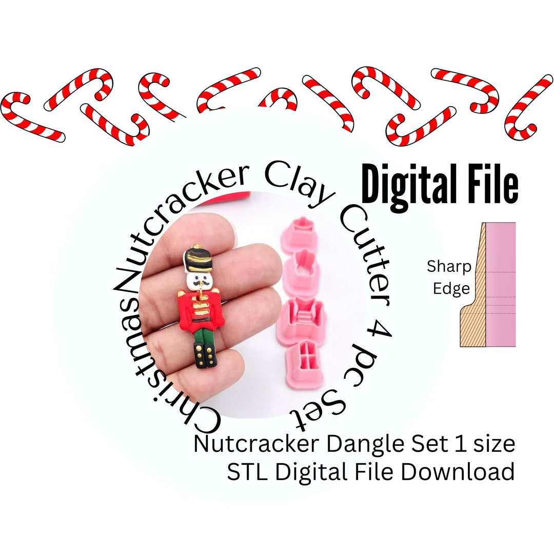 Nutcracker Christmas Clay Cutter Set STL File Digital Downloads - Etsy