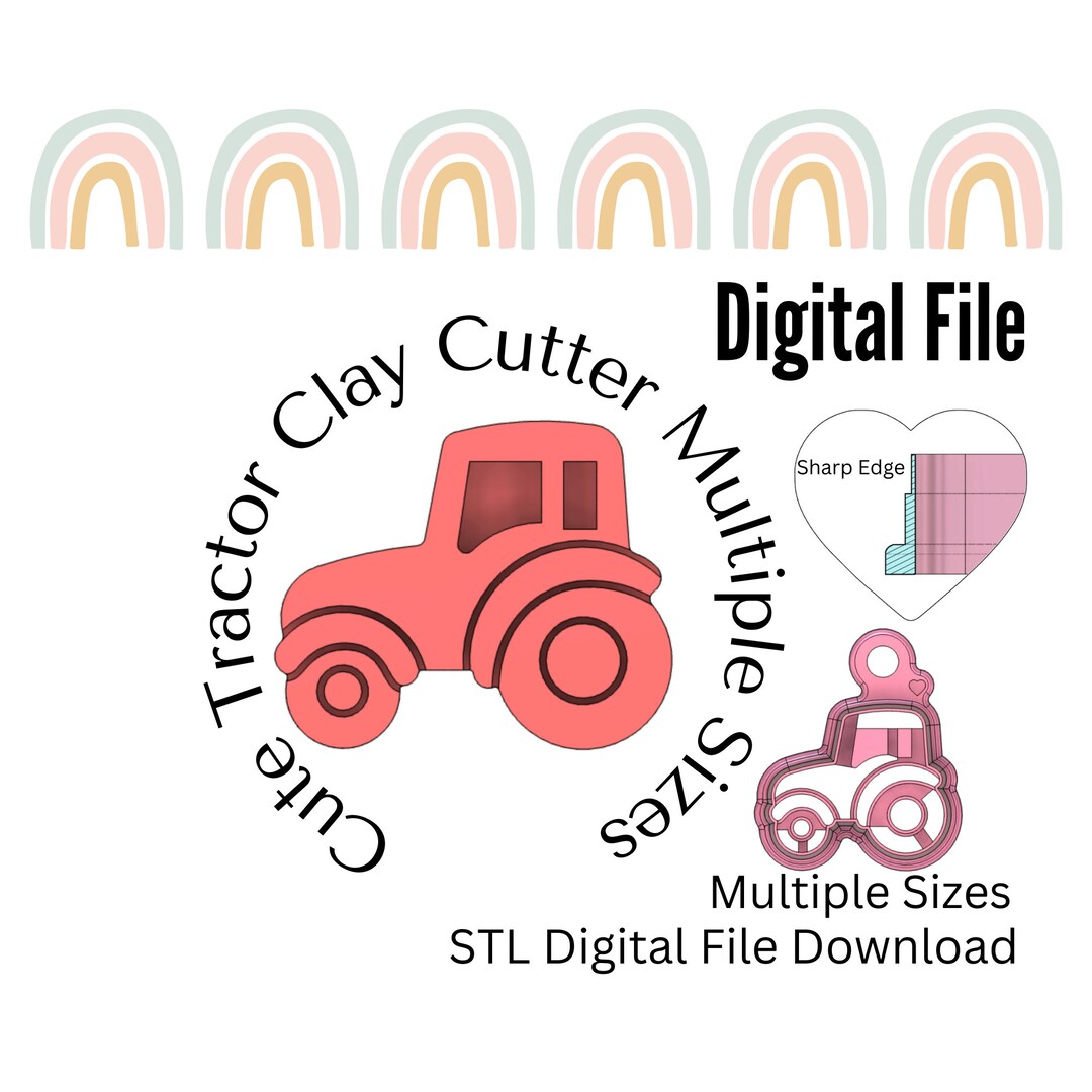 Farm Tractor Clay Cutter STL Digital Download Files - Etsy