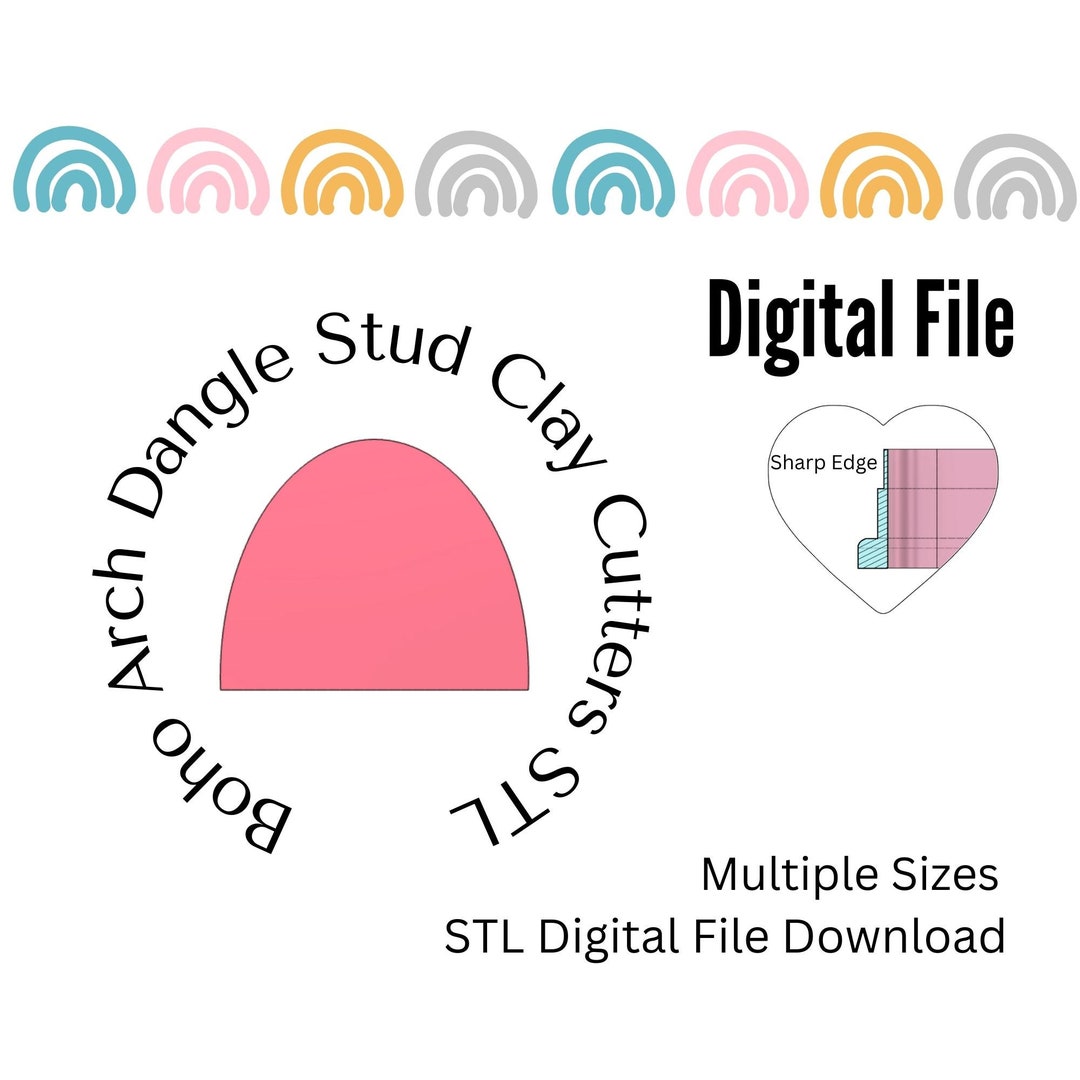Boho Arch Clay Cutters Digital Download STL Files - Etsy