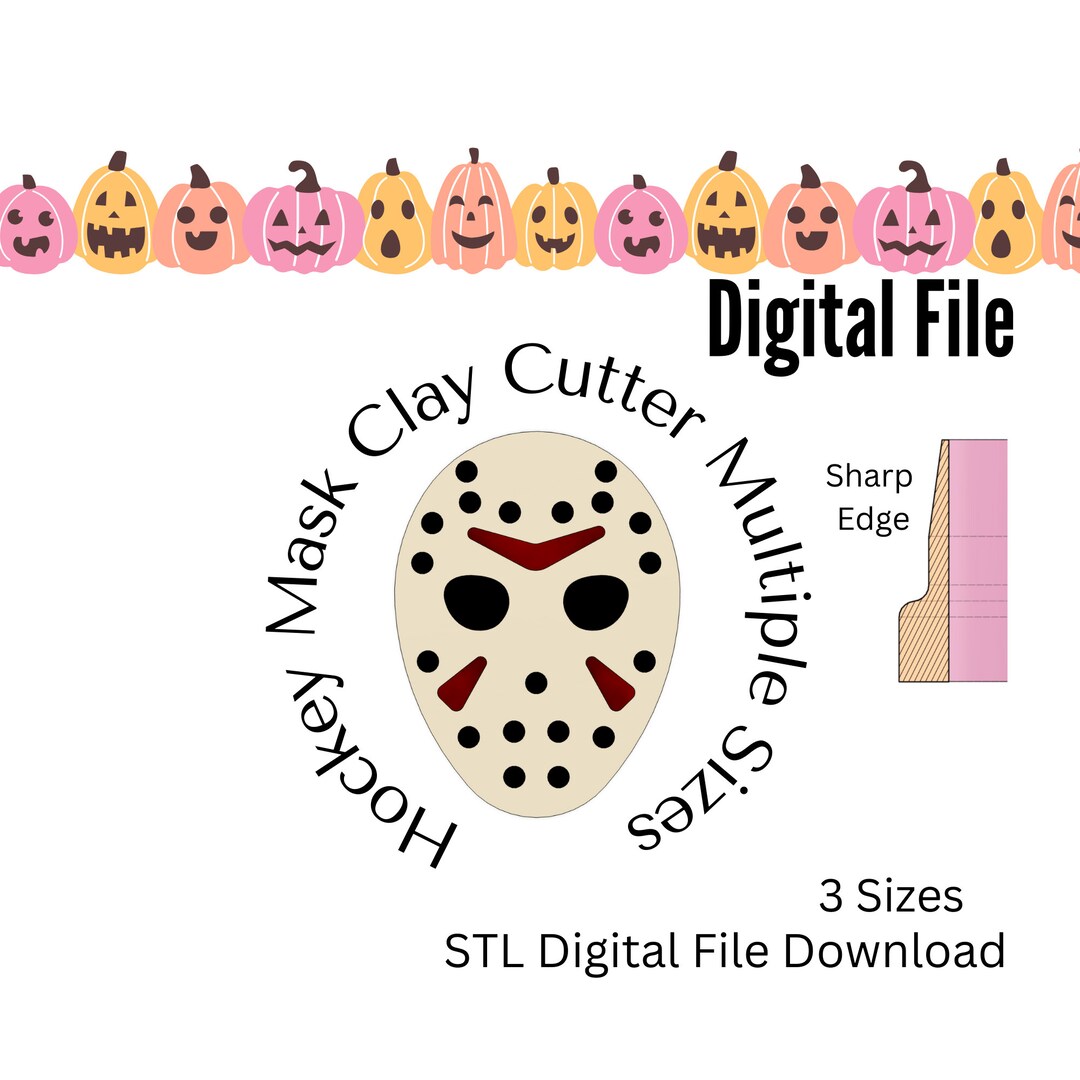 Jason Halloween Hockey Mask Clay Cutters STL Digital Download Files - Etsy