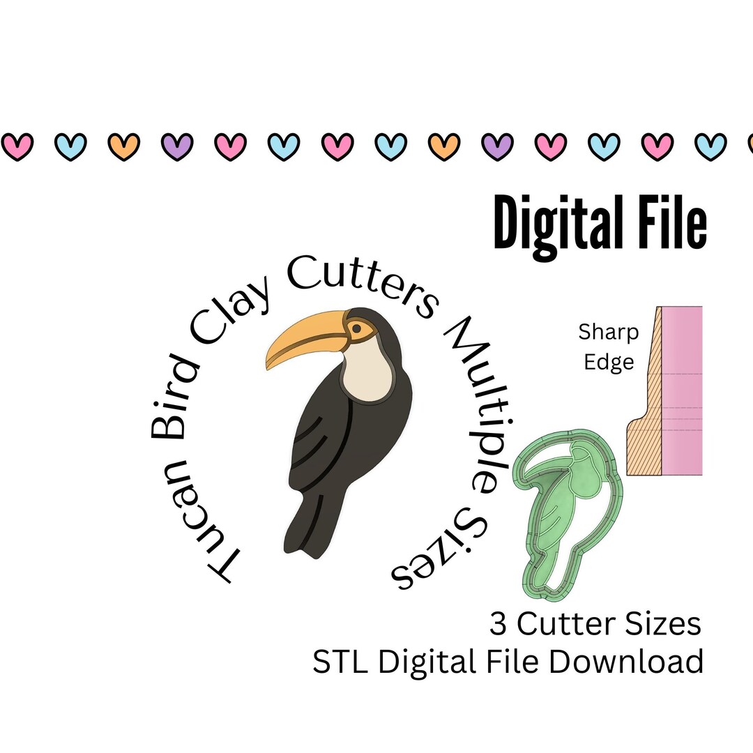 Tucan Bird Clay Cutter STL Digital Download Files - Etsy