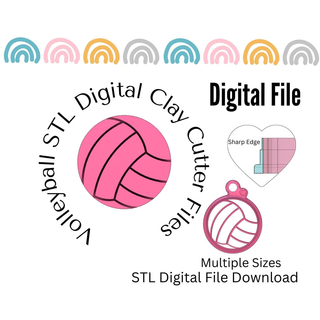 Volleyball Sports Clay Cutter STL File Digital Download - Etsy