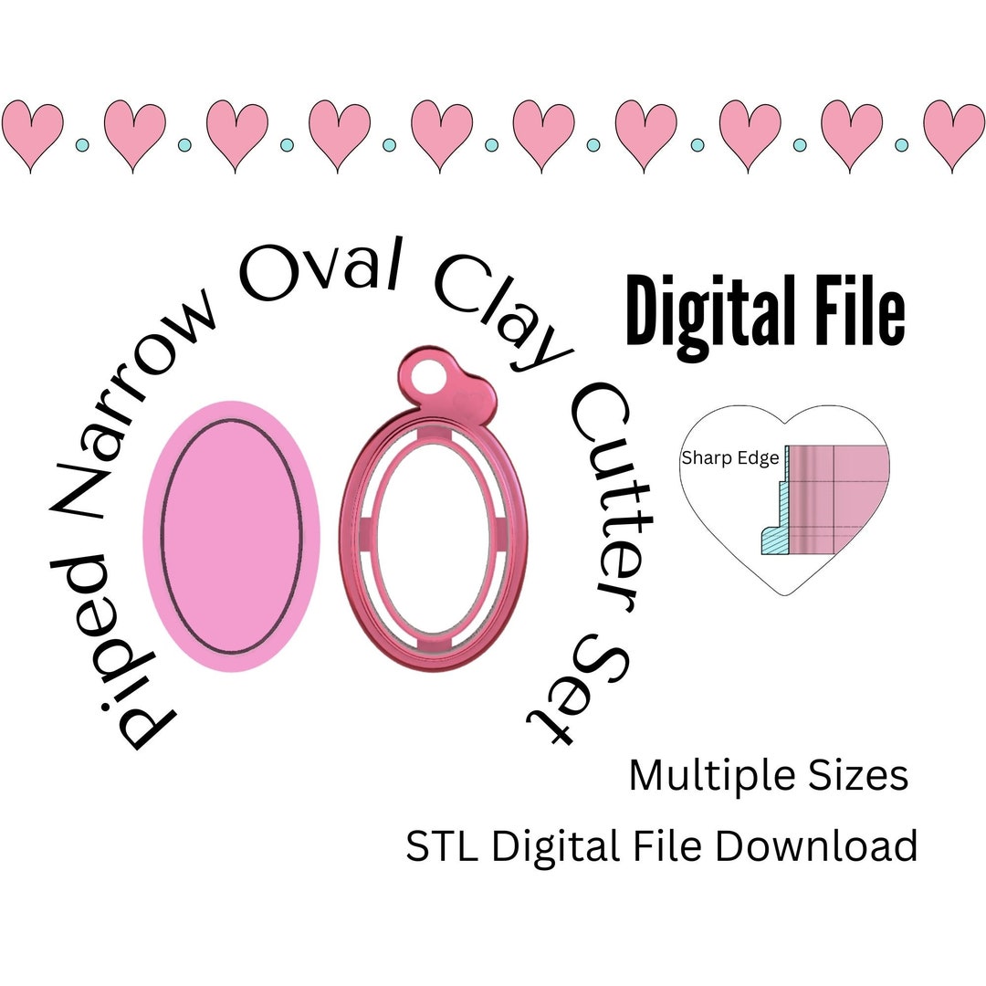Piped Circle With Border Clay Cutters Digital Download - Etsy