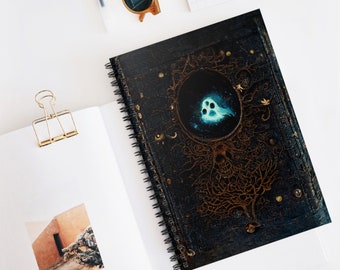 PRINT ON DEMAND Crime Scene Ghost Spiral Notebook Ruled Line Halloween ...