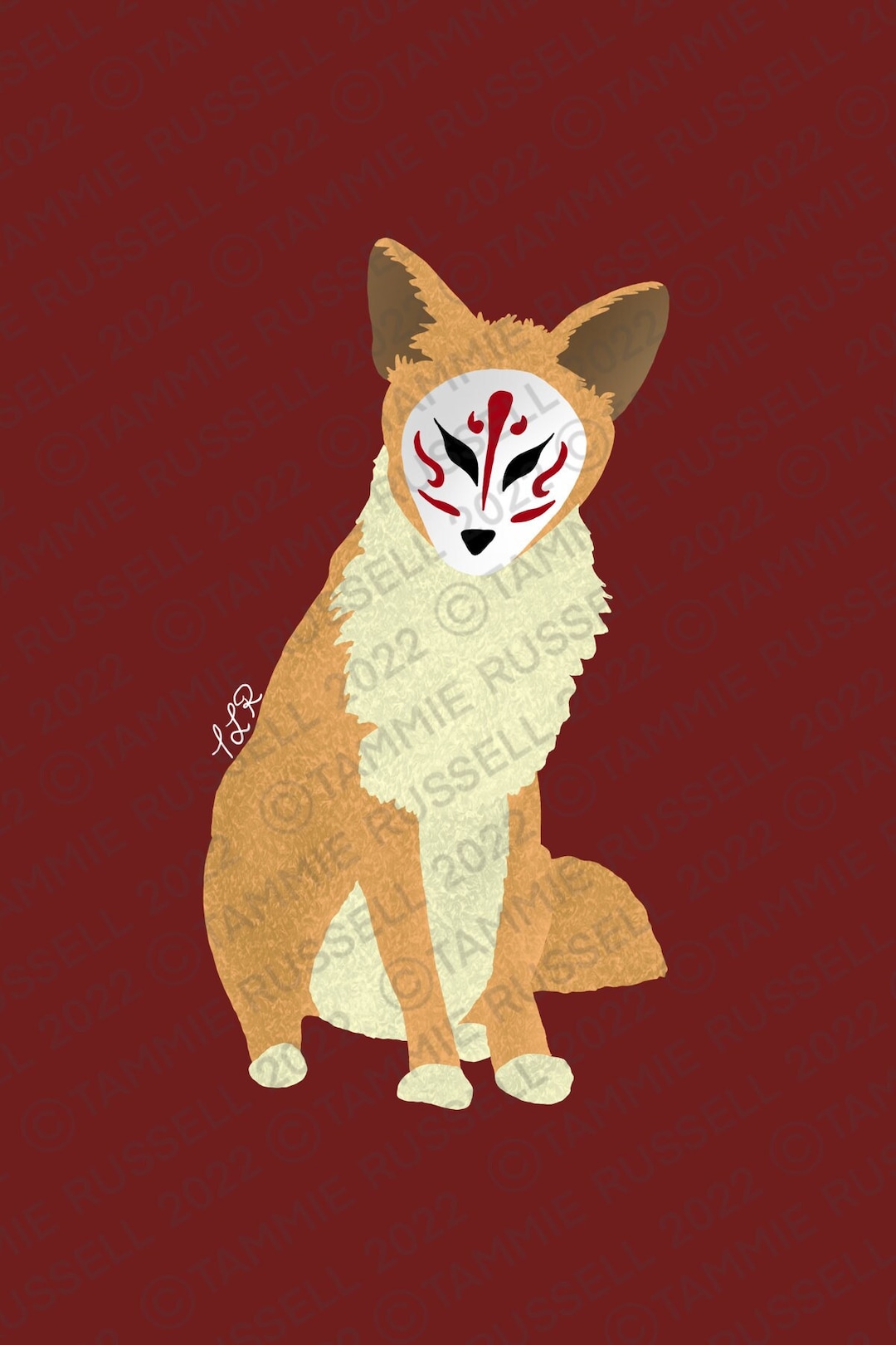 Kitsune Fox, 4x6 Digital Download, Printable Art - Etsy