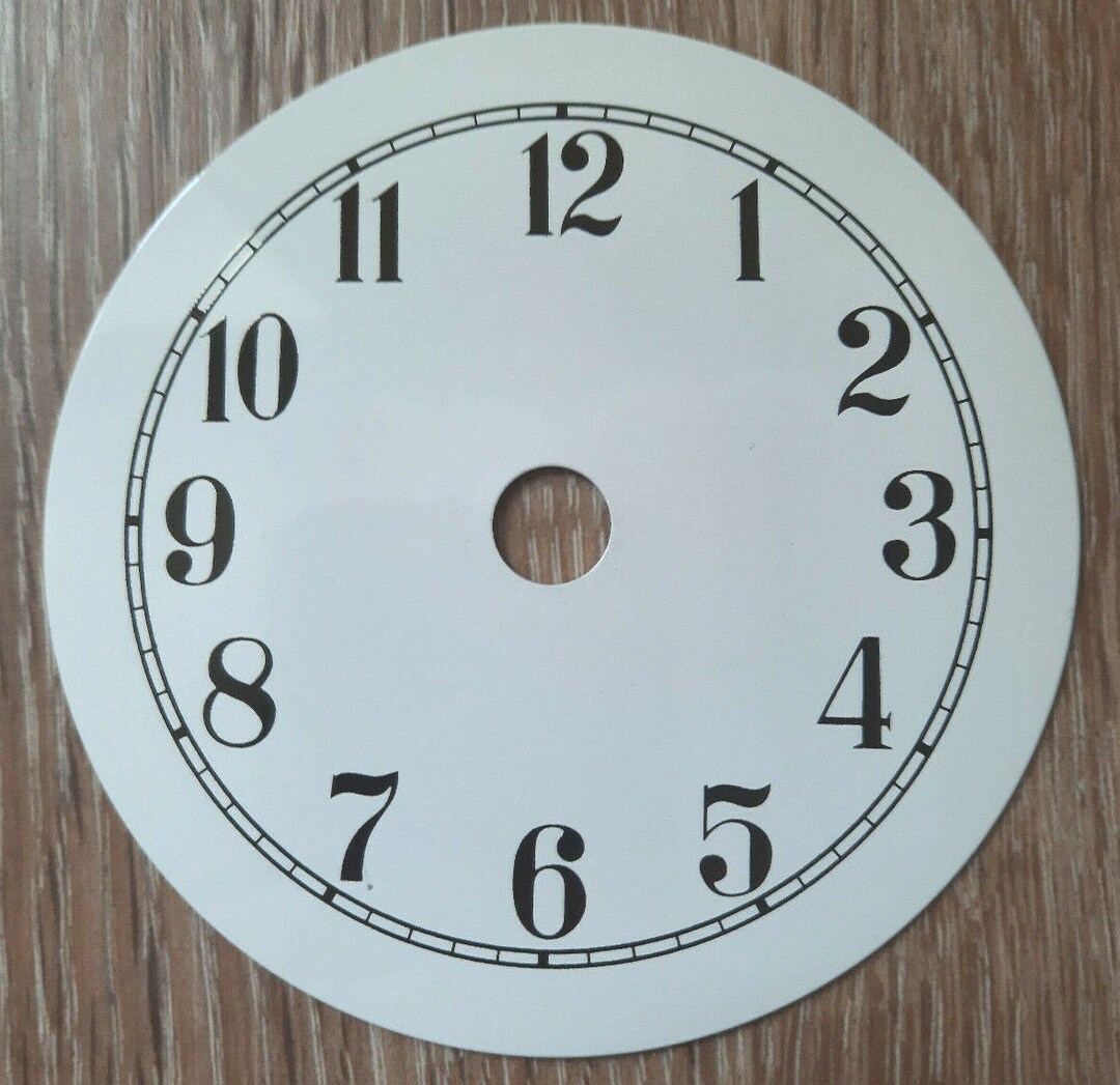 NEW 3.5 Inch Clock Dial Face White Finish 90mm Arabic - Etsy