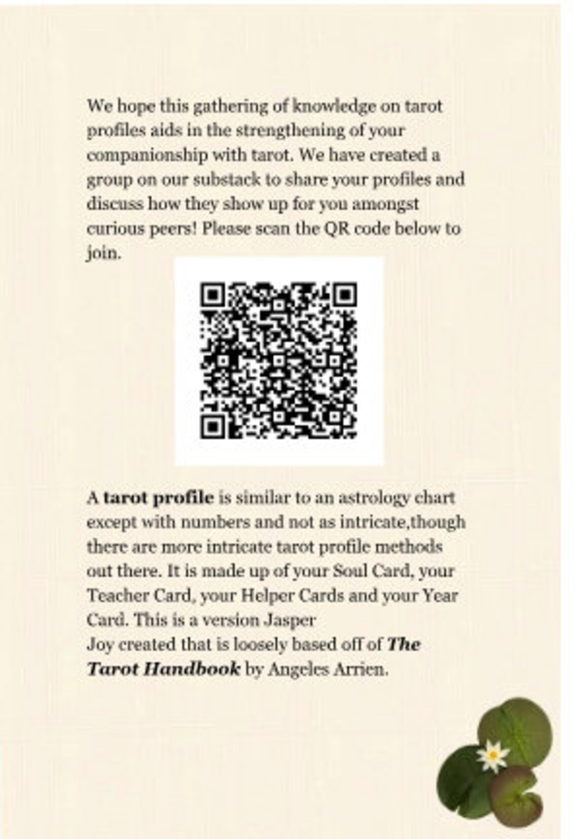 Tarot Profile Workbook- Calculateand Understand Your Tarot Profile - Etsy