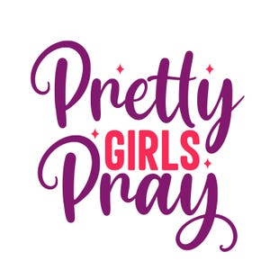 Colorful* Pretty Girls Pray SVG, God PNG, Christian Svg, Religious Svg ...
