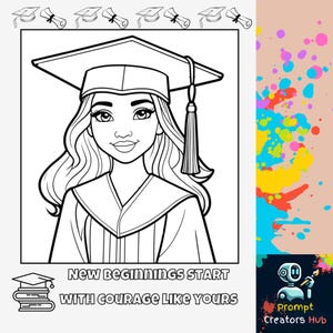 Graduation Celebration Coloring 30 Page Printable Bundle for All Ages 8 ...