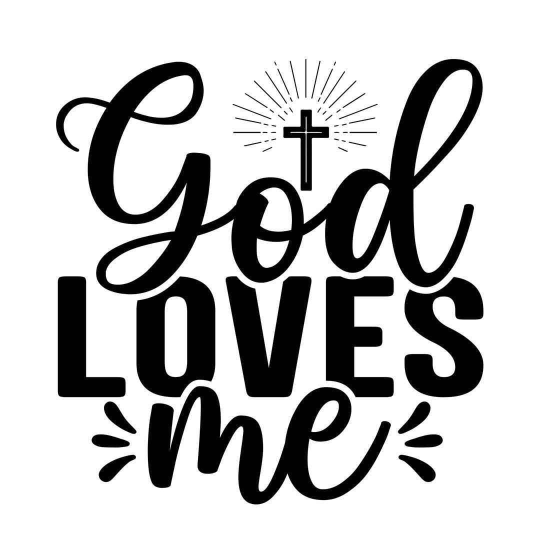 God Loves Me SVG, God PNG, Christian Svg, Religious Svg, Faith Svg ...