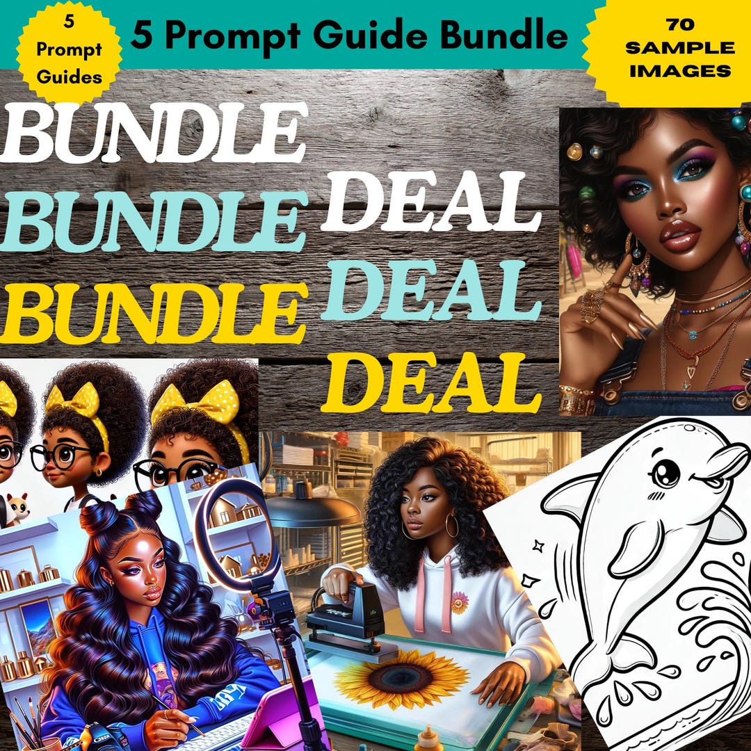 Prompt Guide Bundle: Includes Coloring Page Prompts, Consistent ...