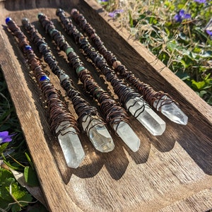 Crystal Wand | Wire Wrapped | Magic Wand | Witchy | Witchcraft | Unique ...