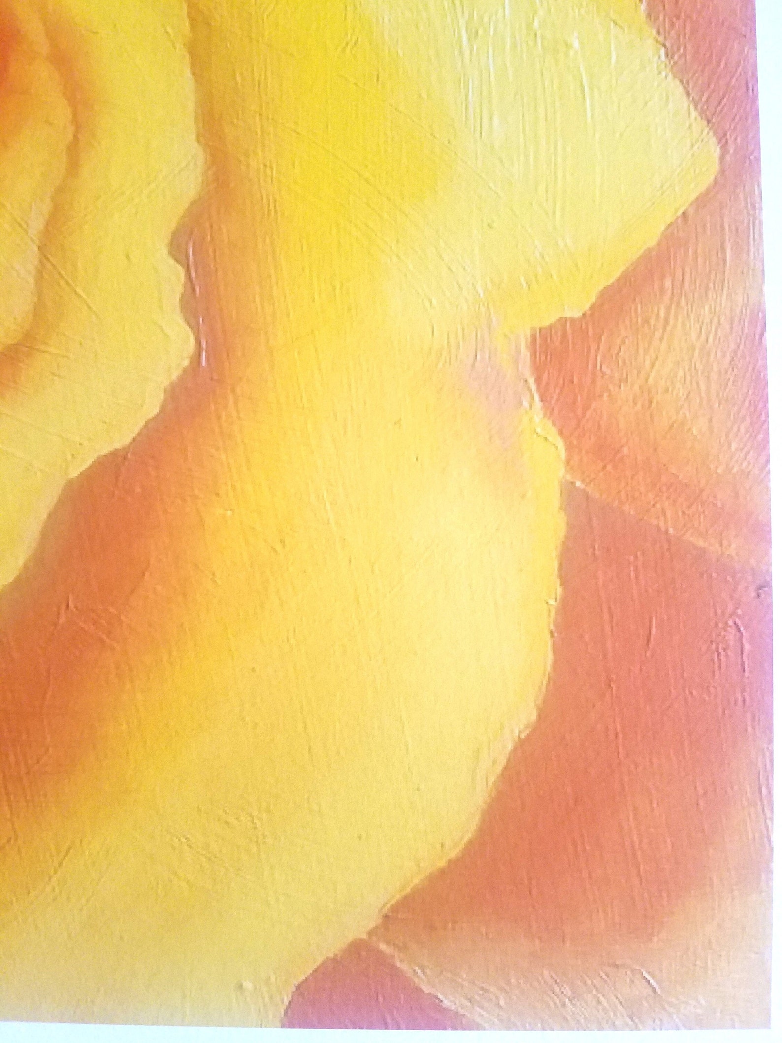 Yellow Rose Art Print of Original Oil Painting 12 X 16 Dimensions by ...