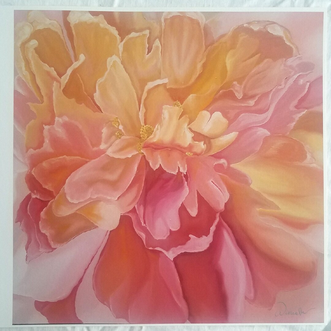Tea Rose Print of Original Oil Painting 12 X 12 - Etsy