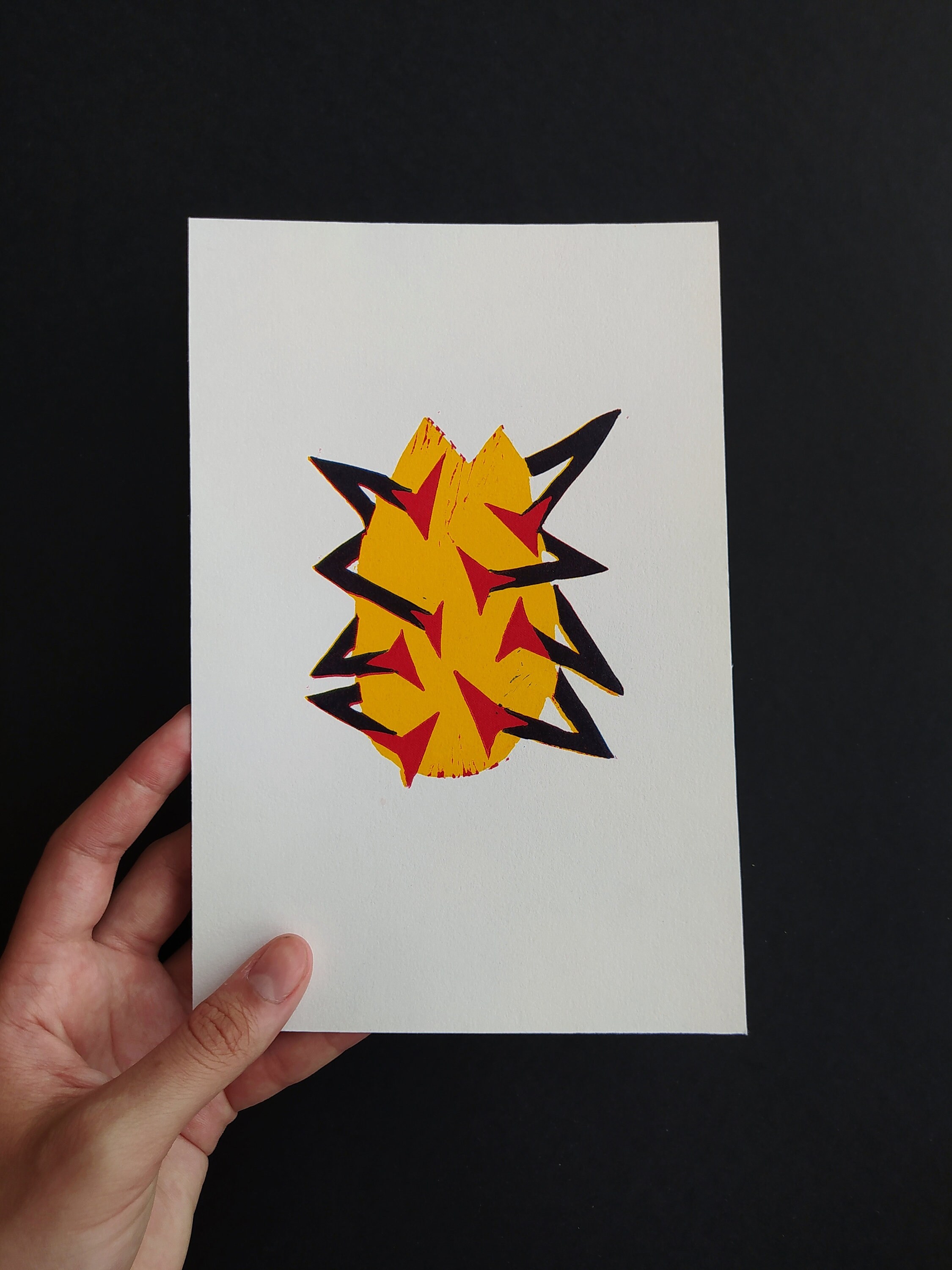 Original spider Linocut Print - Etsy