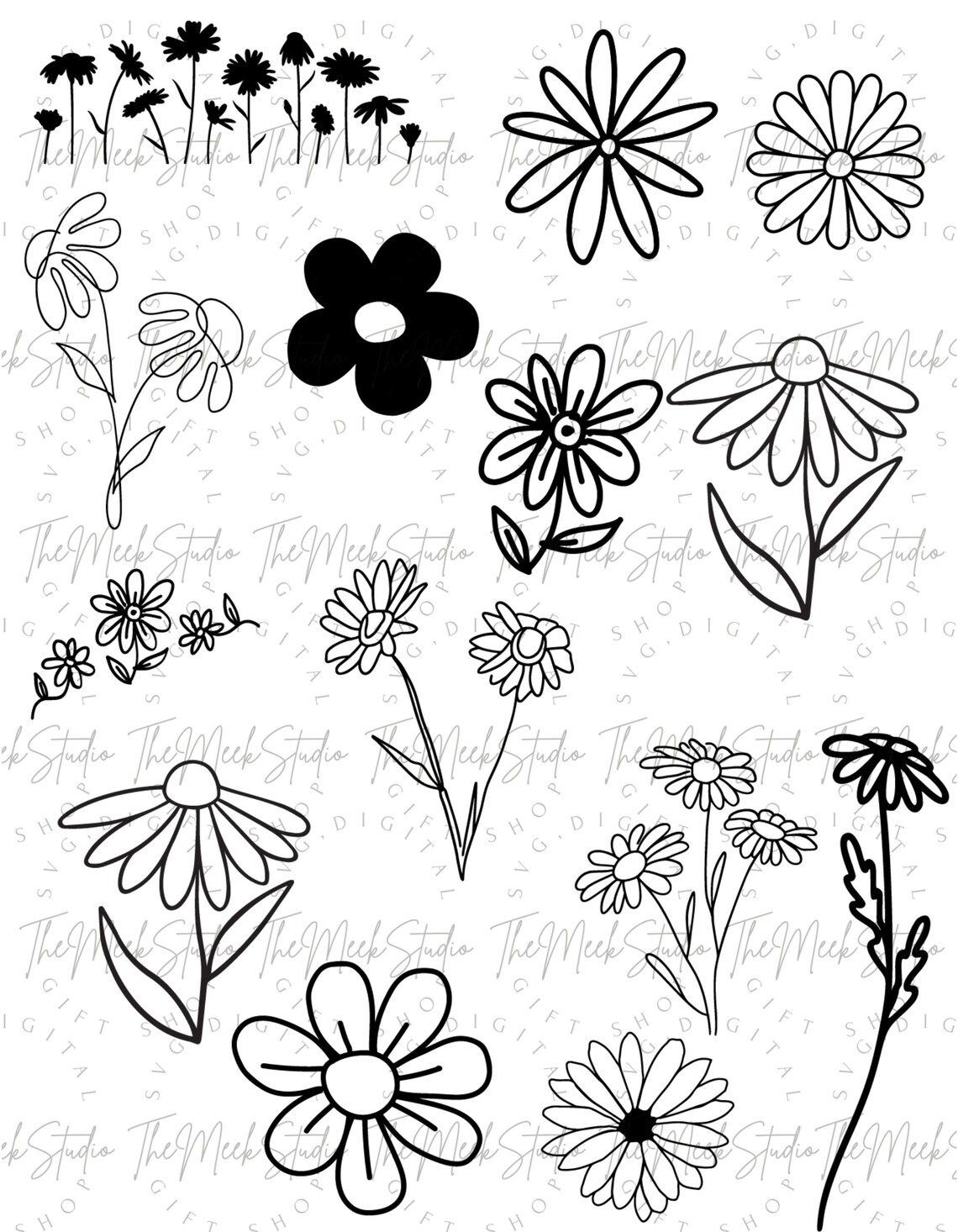 Daisy Svg, Daisy Digital File, Daisy Cut File, Daisy Cricut Machine ...