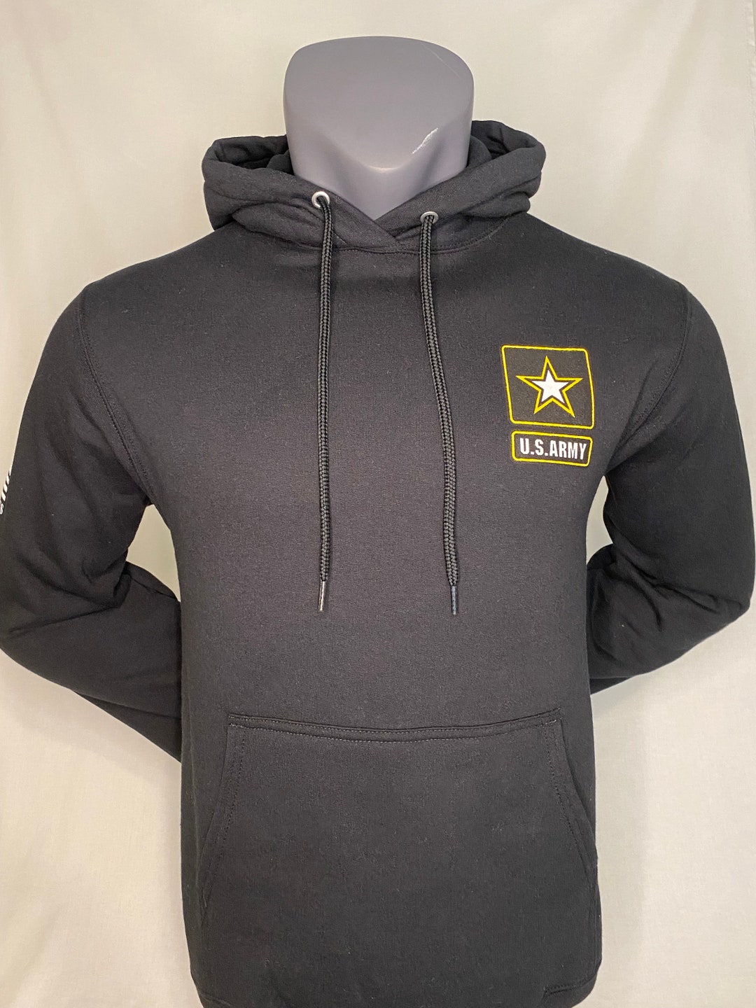 U.S. Army Left Chest Logo Ranger Rags Black Hoodie - Etsy