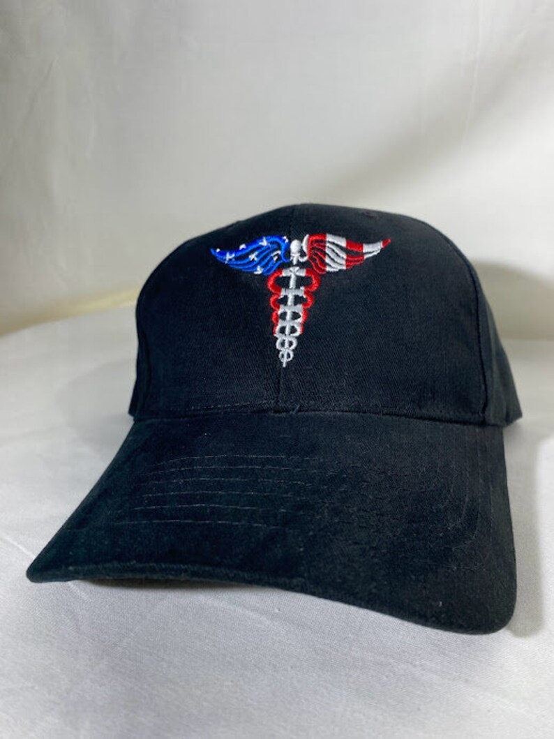Healthcare Heroes Red, White & Blue Caduceus Medical Symbol Low Profile ...
