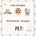 Custom Made Pet Logo Designs, Personalized Dog/cat/pet Logos, Custom ...
