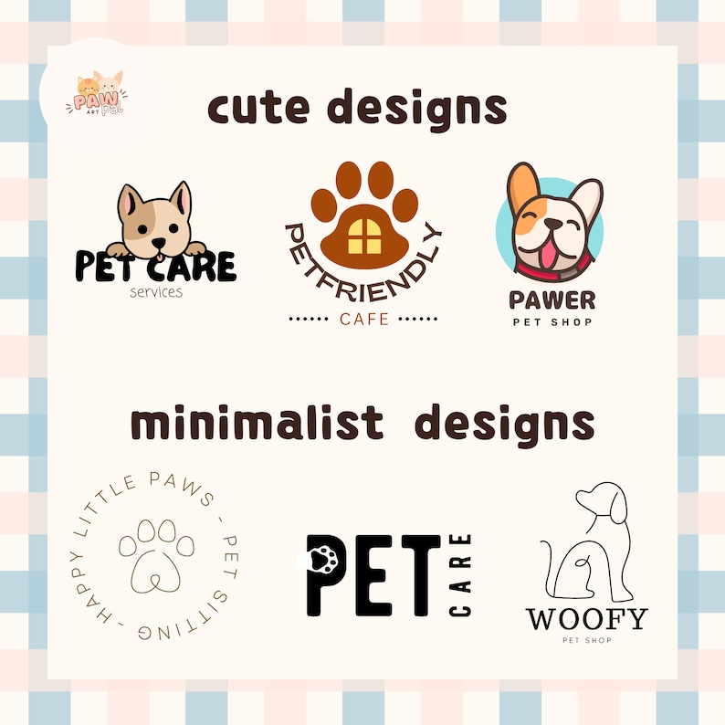 Custom Made Pet Logo Designs, Personalized Dog/cat/pet Logos, Custom ...