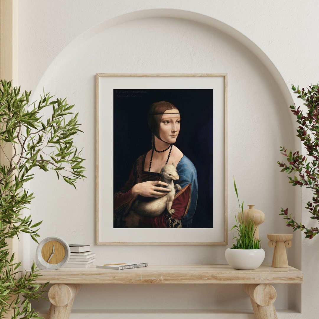 Da Vinci Lady With Ermine Print: Renaissance Antique Art (digital ...