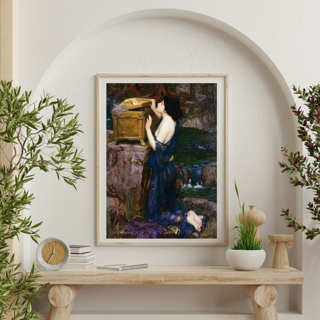Pandora | Vintage Painting by John William Waterhouse | Beautiful Pre ...