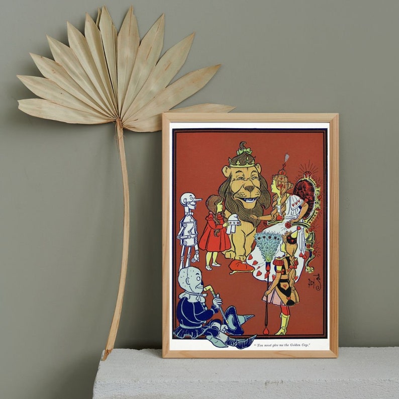 The Golden Cap | Vintage Children's Book Illustration | Wizard of Oz ...