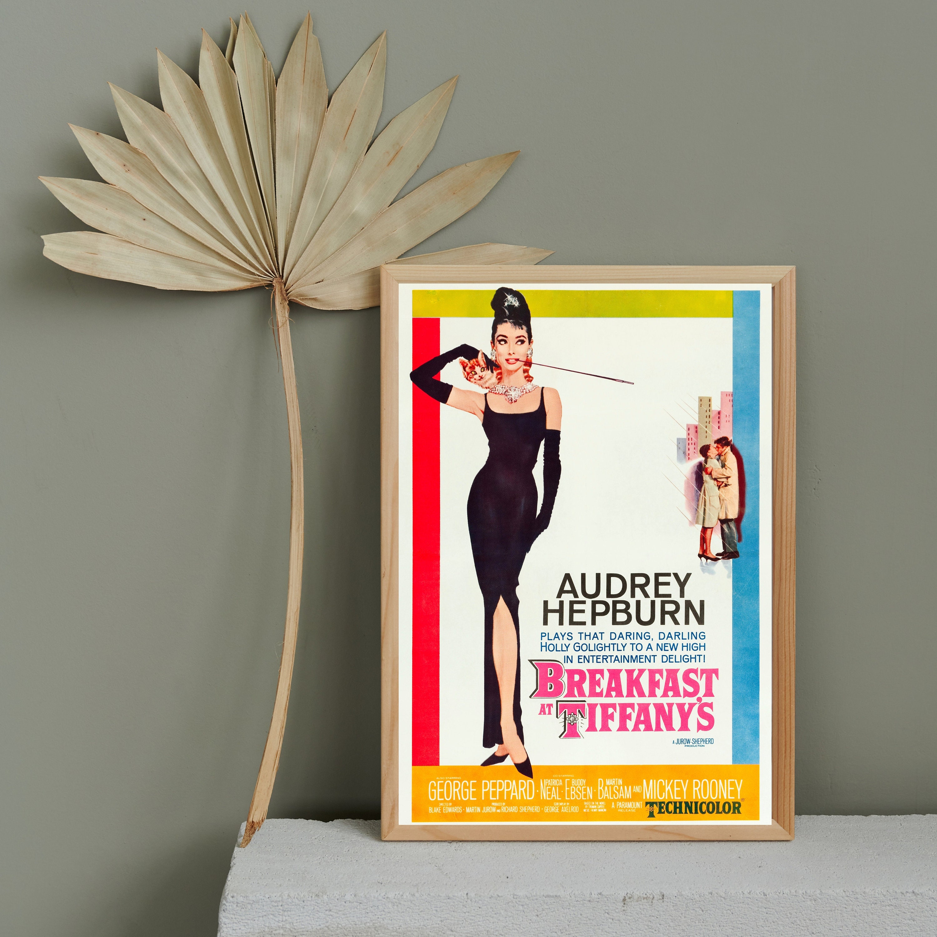 Vintage Breakfast at Tiffany's Movie Poster: Audrey Hepburn (digital ...