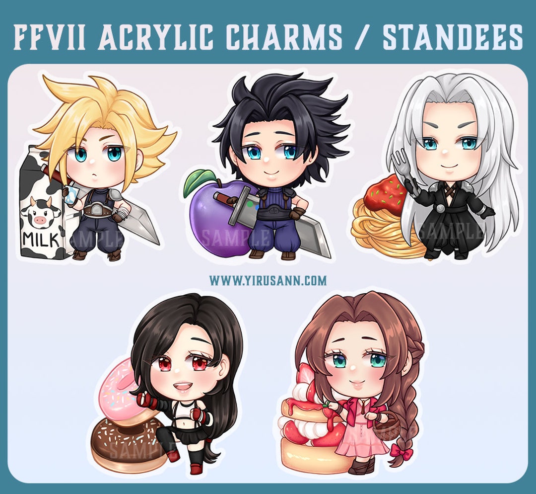 Final Fantasy 7 FFVII Remake Acrylic Keychain Standee Anime Chibi Game ...