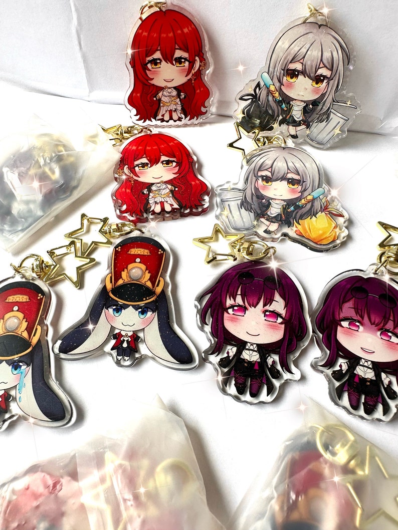 Stelle Caelus Honkai Star Rail Acrylic Keychain Charm Cute, Kawaii ...