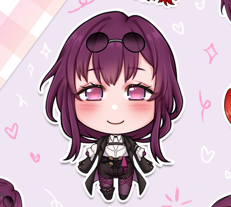 Kafka Honkai Star Rail Anime Game 2inch Sticker , Cute Kawaii Chibi ...