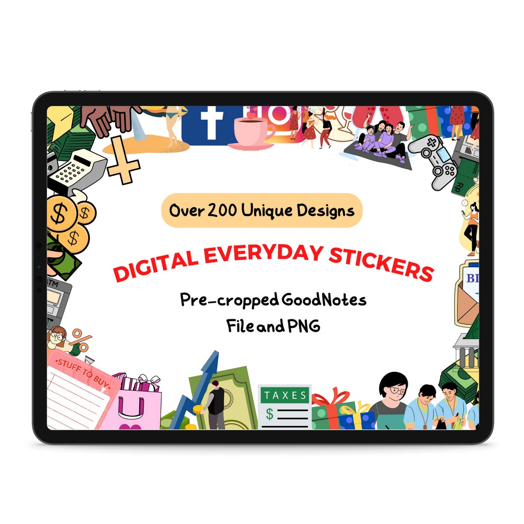 Digital Planner Stickers for Goodnotes, Goodnotes Stickers, PNG ...