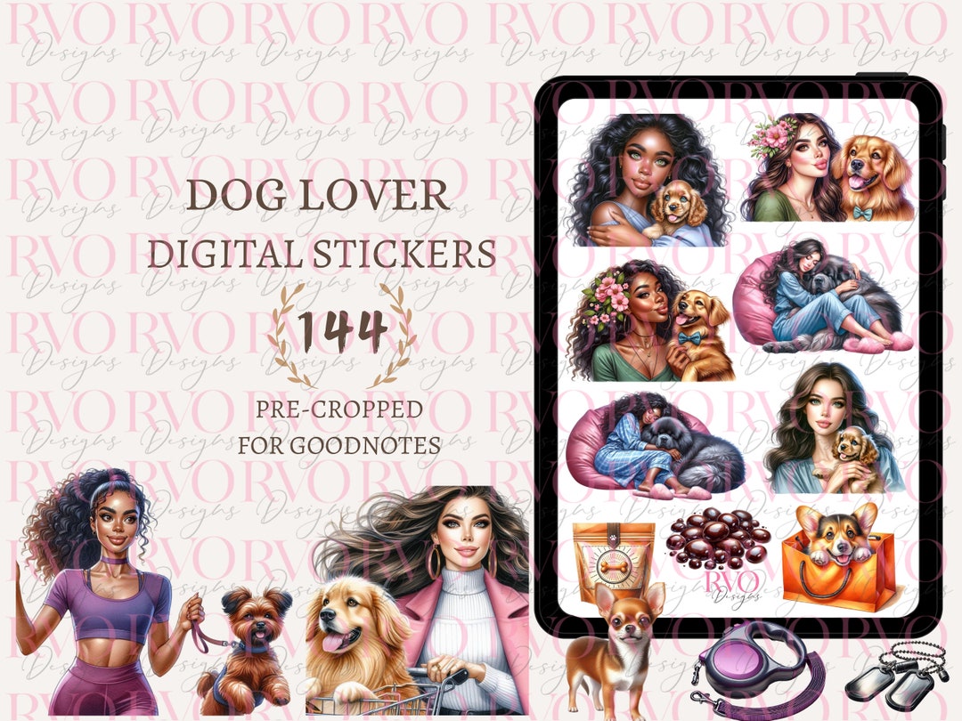 Dog Lover Digital Stickers, Digital Planner Stickers, Puppy Digital ...