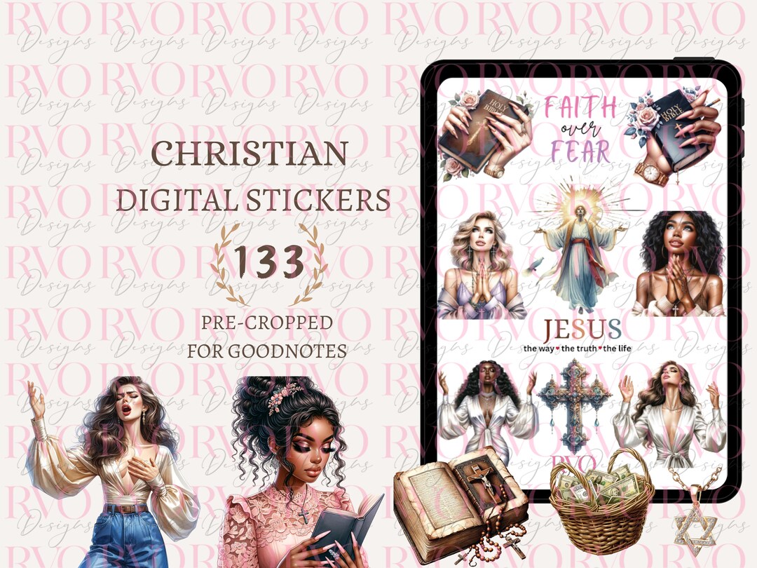 Christian Digital Stickers, Digital Planner Stickers, Faith Digital ...