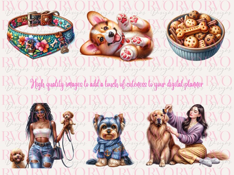 Dog Lover Digital Stickers, Digital Planner Stickers, Puppy Digital ...