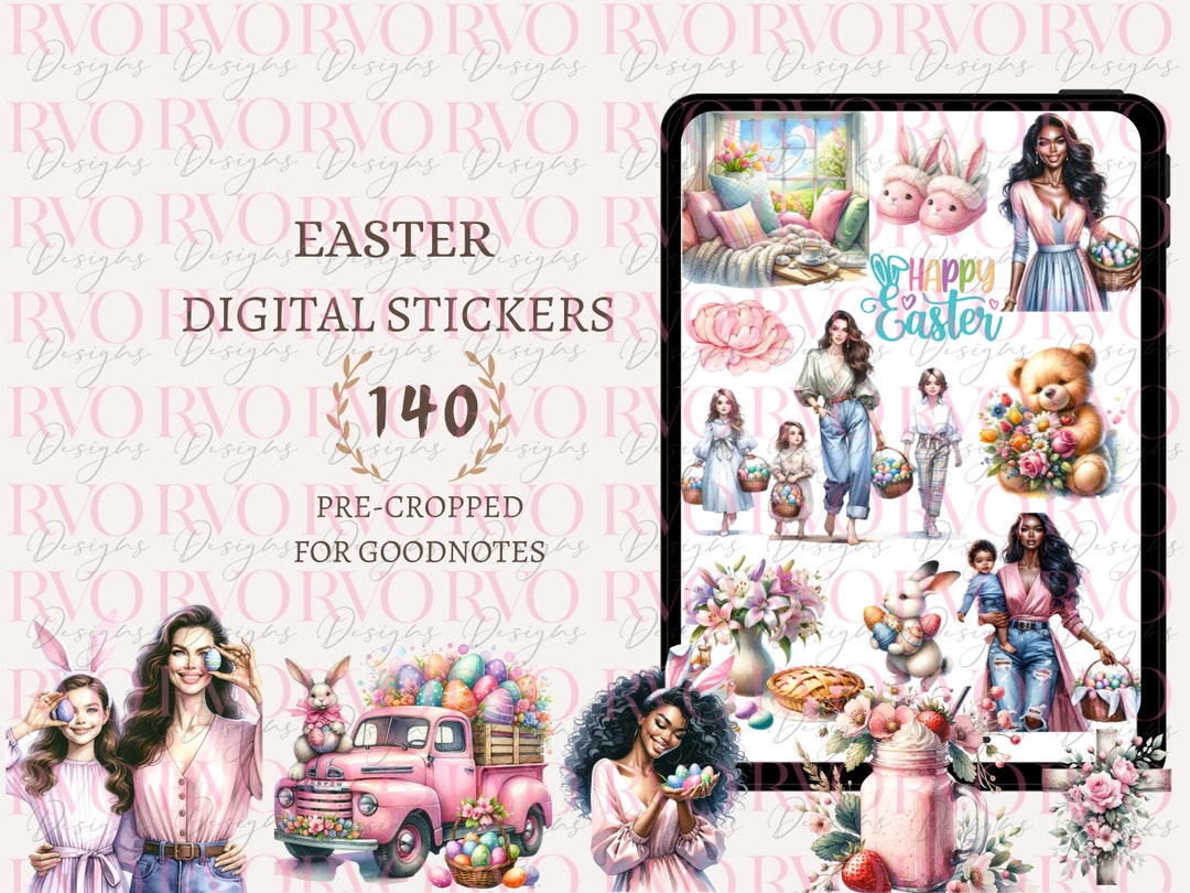 Easter Digital Stickers, Digital Planner Stickers, Seasonal Digital ...