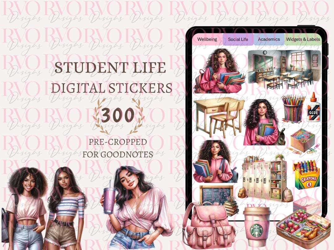 Student Life Digital Stickers, Student Stickers, Back to School ...