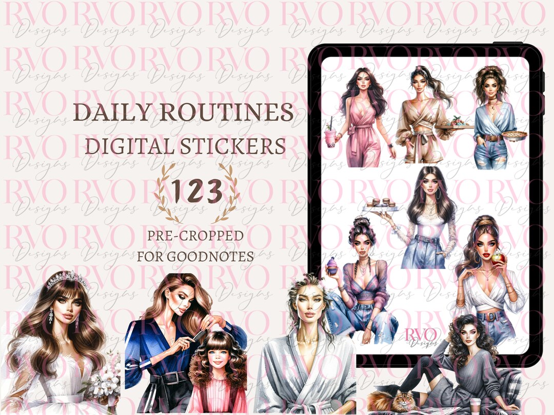 Daily Routine Stickers, to Do Icons, Daily Life Routine, Aesthetic ...