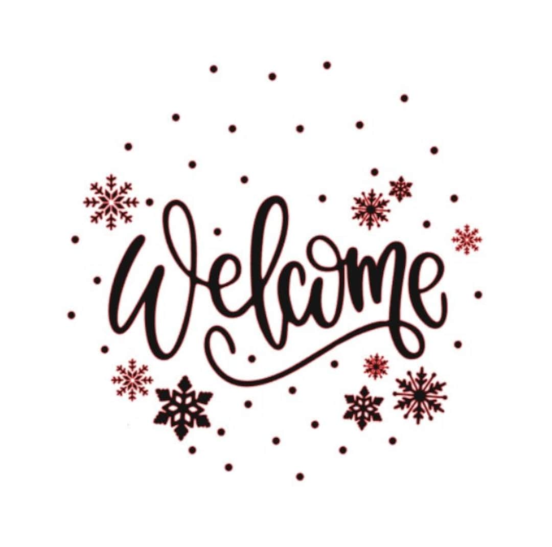 Welcome Snowflake Door Hanger SVG Digital Design - Etsy
