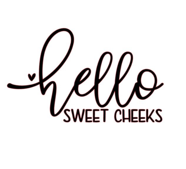 Hello Sweet Cheeks Bathroom Decor Sign SVG Digital Design - Etsy