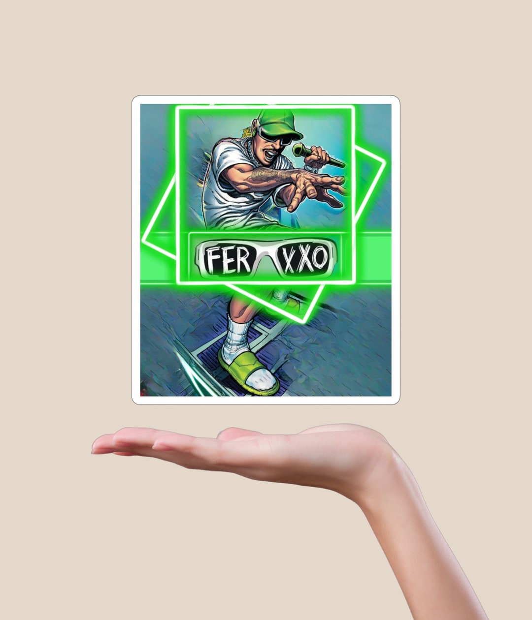 Feid, Ferxxo Kiss-cut Stickers in Classic Green. Many Sizes Available ...