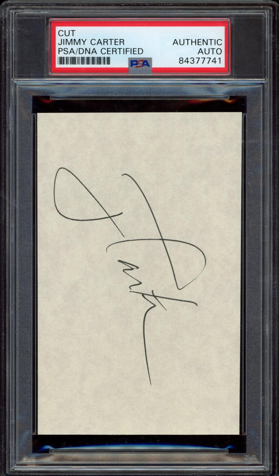 President Jimmy Carter Signed Cut Autograph (3x5) (PSA & DNA Certified ...