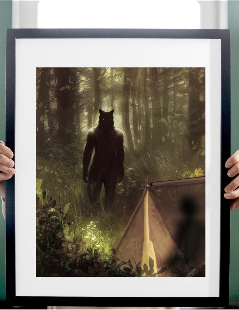 The Perfect Pitch, Michigan Dogman, Dogman Painting, Cryptozoology, Cryptids, Bigfoot, Sasquatch ...